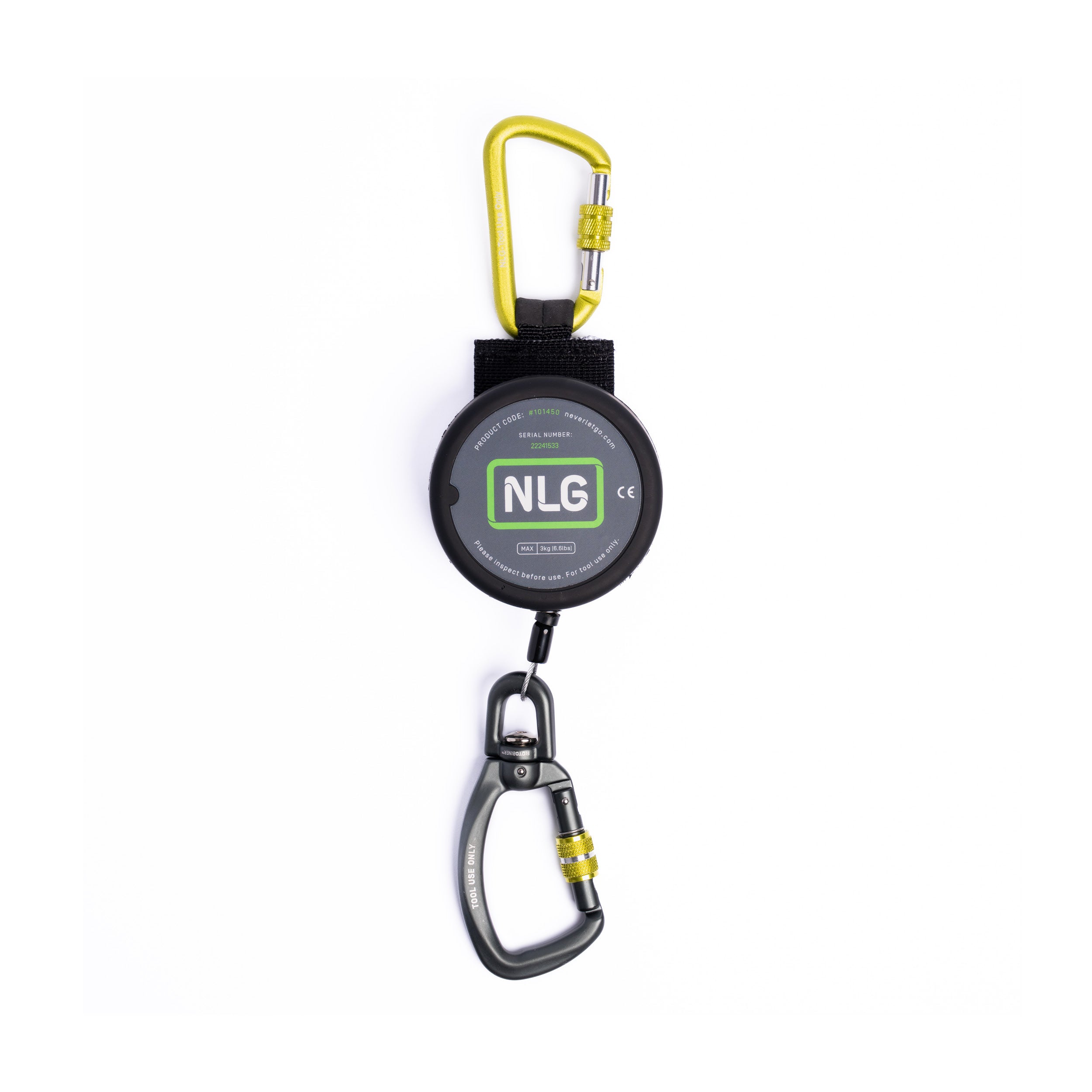 Heavy Duty Retractable Lanyard, Double Carabiner